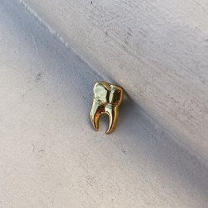 Enamel Pin - Golden Tooth Pin - Dental Lapel Pin - Dentist Gift ...