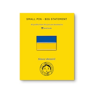 Ukrainian Flag Enamel Pin - Support Ukraine Lapel Pin - Slava Ukraini ...