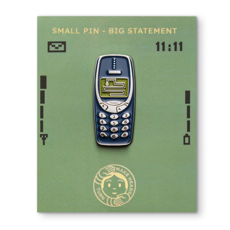 Snake Game Nokia 3310 Enamel Pin - Brick Phone Enamel Pin - Brick Phone ...
