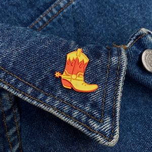 Cowboy Boot - Enamel Pin - Cute Pin - Cowboy Gift - Red Boot Lapel Pin ...