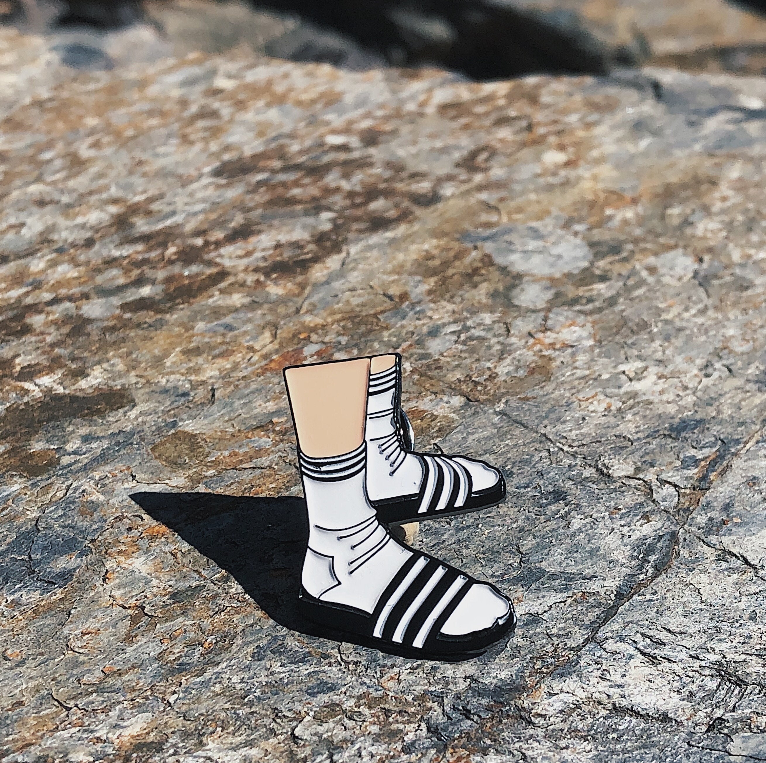 Socks and Slippers Enamel Pin - Gopnik Lapel Pin - Funny Pin - Eastern ...