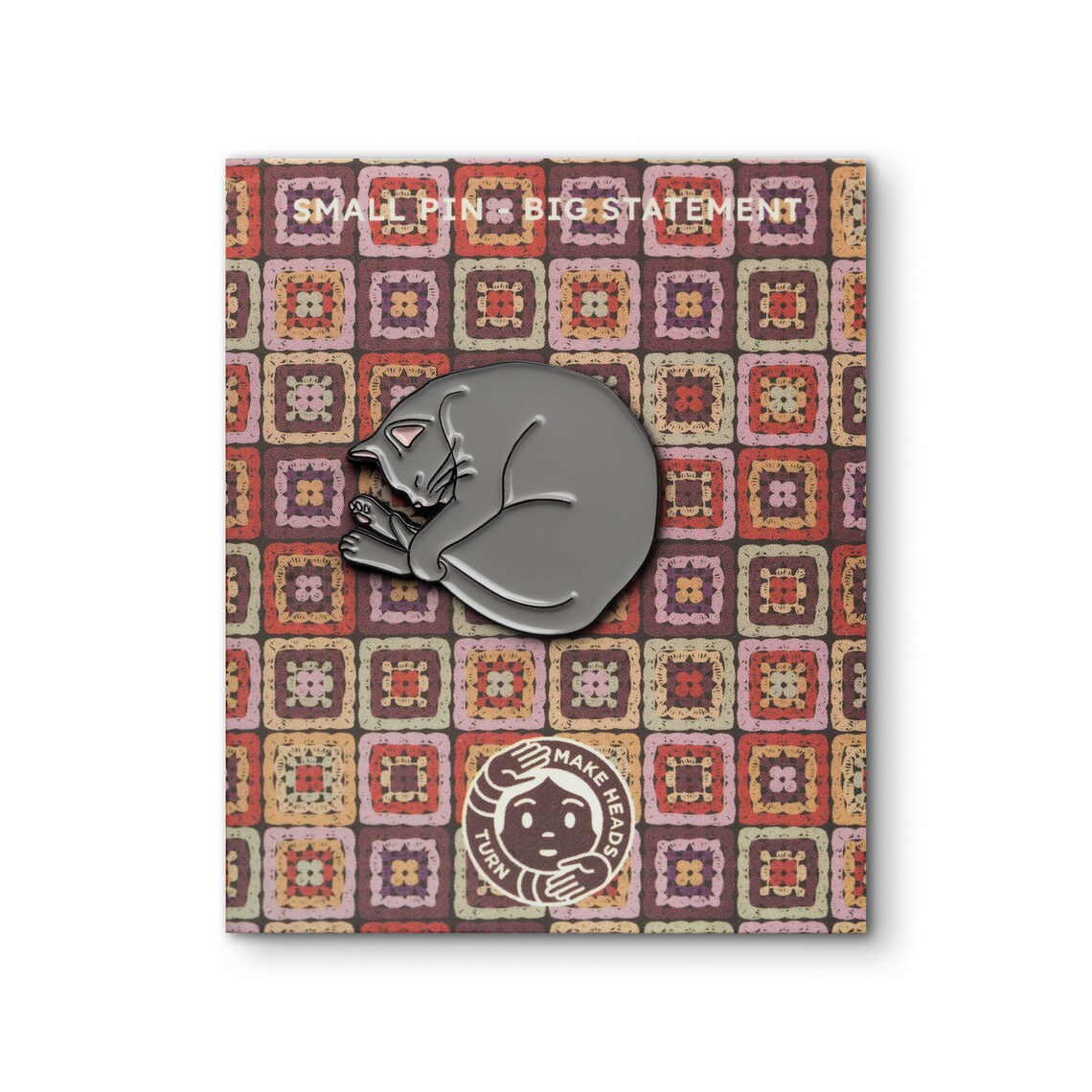 Sleeping Cat Enamel Pin - Witch Cat Pin - Grey Cat Pin - Cat Lapel Pin ...