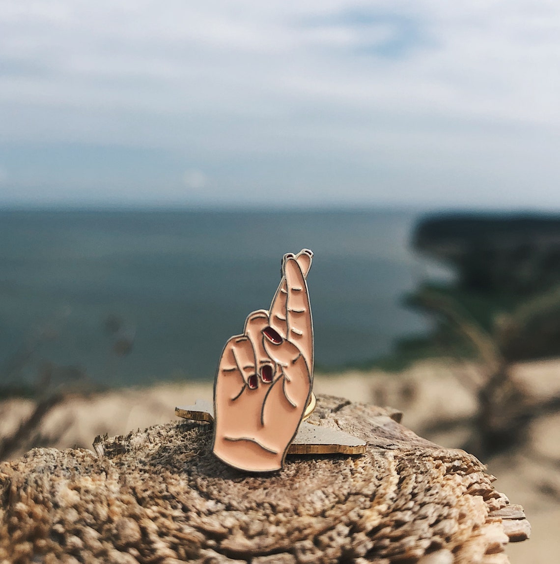 Fingers Crossed Enamel Pin Fingers Crossed Pin Hand Lapel - Etsy