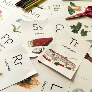 Printable Lithuanian Language Learning Cards - Digital Download ...