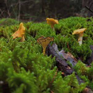 Chanterelle Enamel Pin - Mushroom Lapel Pin - Nature Pin Badge - Mushroom Pin - Lithuanian Pin ...