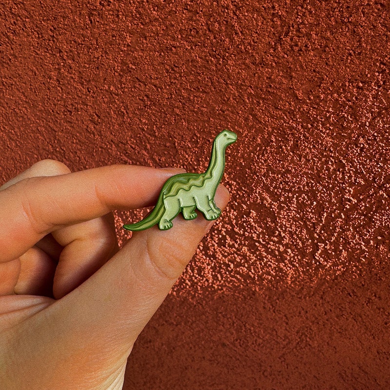 Dinosaur Enamel Pin - Etsy