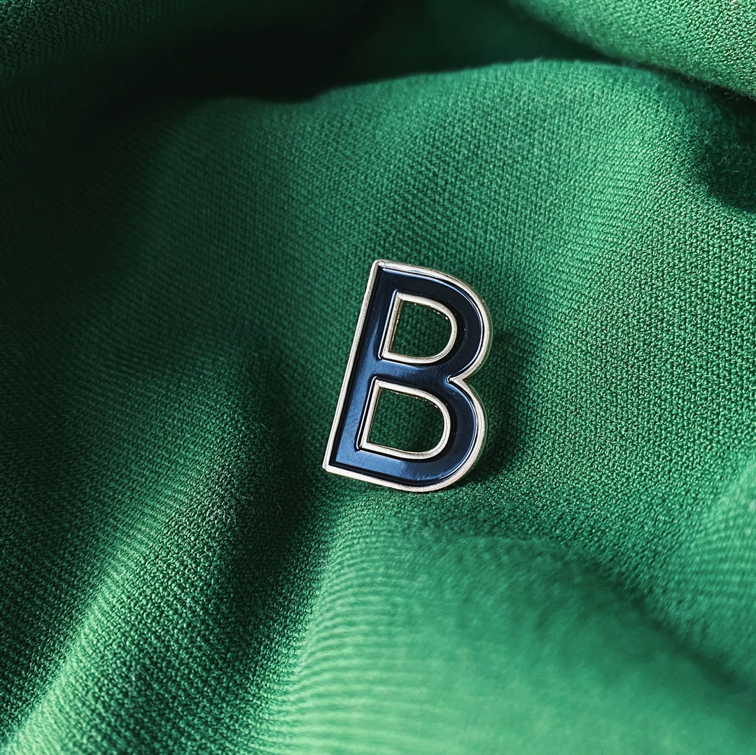 Letter B Pin - Letter B Lapel Pin - Initial Letter Patch - Alphabet ...