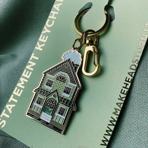 Enamel Keychain Home Sweet Home Key Ring Fun Keychain Bag Charm ...
