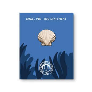 Golden Seashell Enamel Pin Sea Lapel Pin Seashell Pin Ocean Lovers Pin ...
