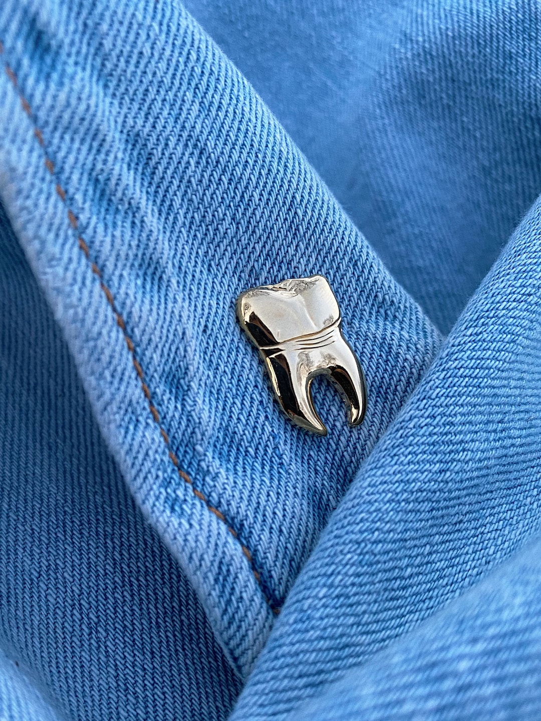 Enamel Pin - Golden Tooth Pin - Dental Lapel Pin - Dentist Gift ...