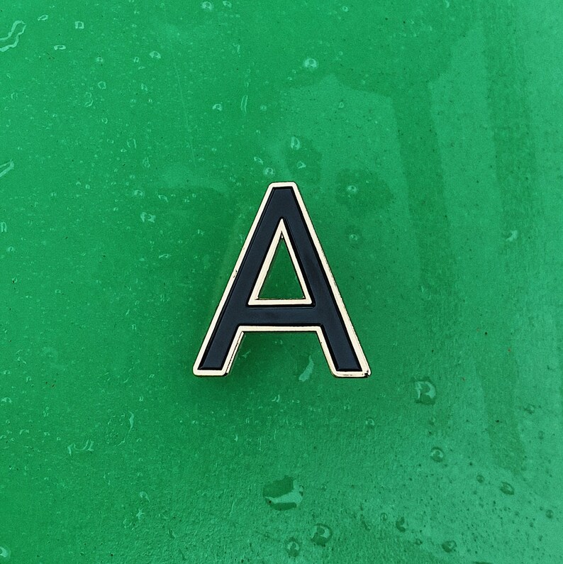 Letter A Pin Enamel Pin Initial Letter Patch Alphabet - Etsy
