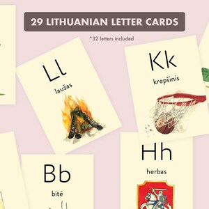 Printable Lithuanian Language Learning Cards - Digital Download ...