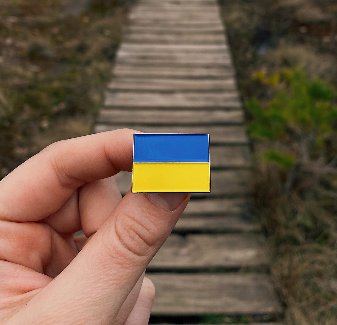 Ukrainian Flag Enamel Pin - Support Ukraine Lapel Pin - Slava Ukraini ...