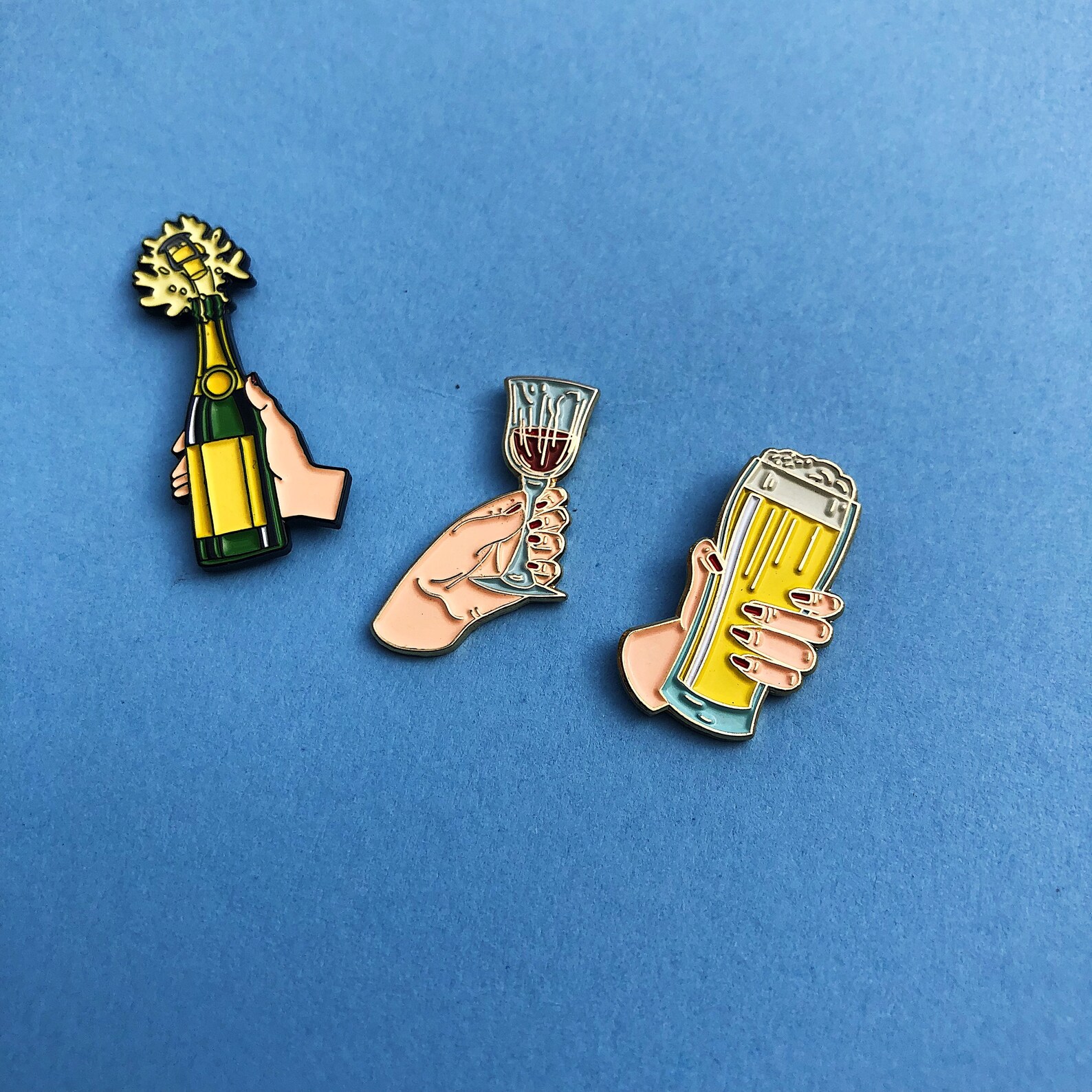Beer Enamel Pin Cheers Lapel Pin Alcohol Pin Hand Pin - Etsy