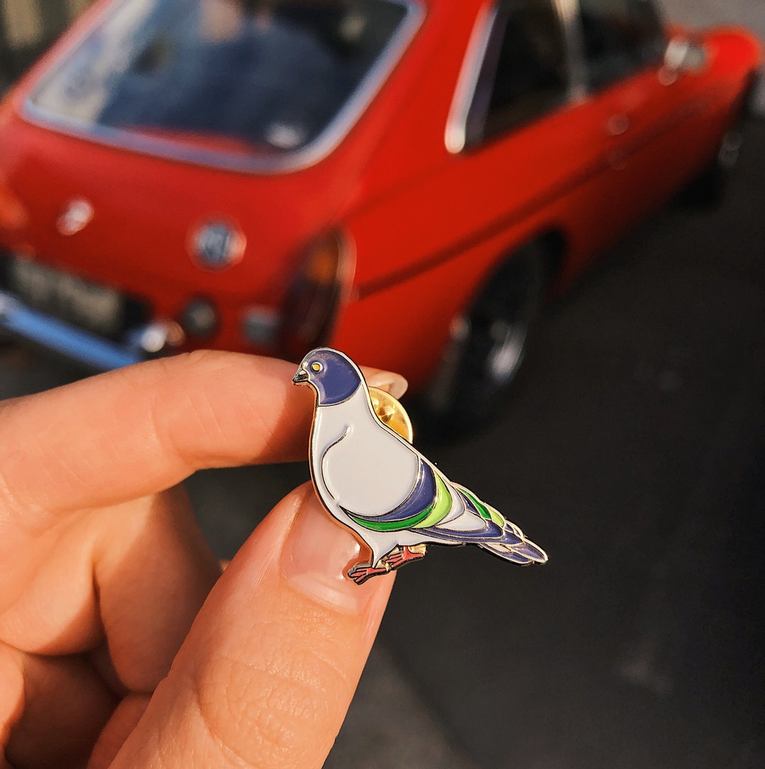 Pigeon Pin Bird Lapel Pin Enamel Pin Bird Lovers Pin - Etsy