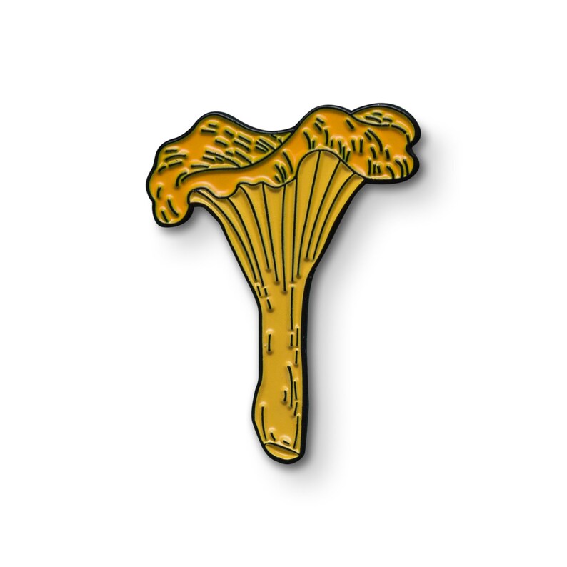 Chanterelle Enamel Pin Mushroom Lapel Pin Nature Pin Badge - Etsy