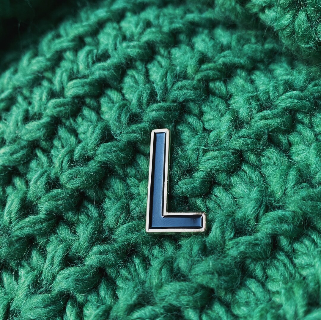 Letter L Enamel Pin Letter L Lapel Pin Initial Letter - Etsy