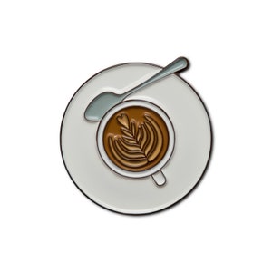 Coffee Cup Pin - Coffee Enamel Pin - Coffee Art Gift - Barista Cafe ...