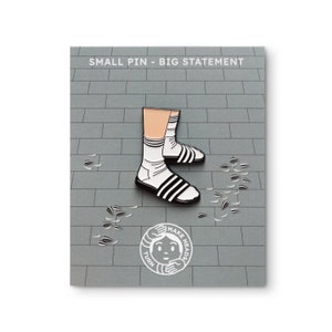 Socks and Slippers Enamel Pin - Gopnik Lapel Pin - Funny Pin - Eastern ...