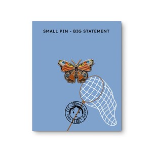 Butterfly Enamel Pin - Orange Butterfly - Bug Lapel Pin - Butterfly ...