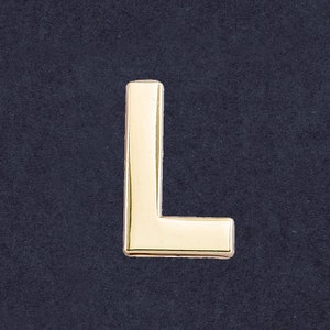 Golden Letter L Enamel Pin Alphabet Lapel Pin Gold Letter - Etsy