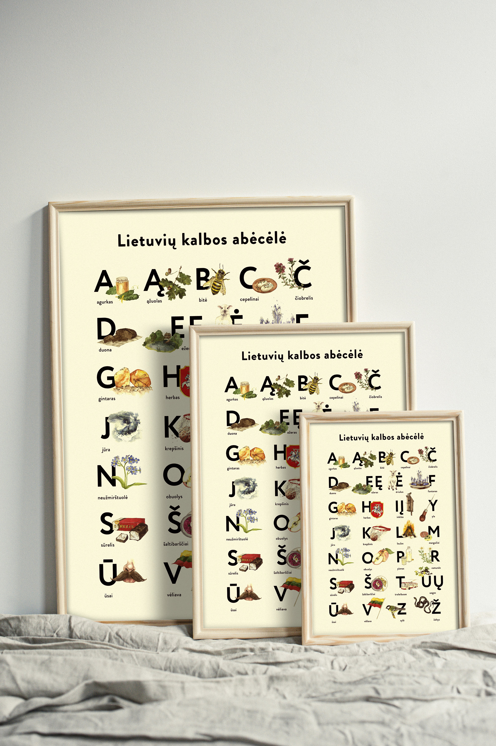 Lithuanian Alphabet Poster Lithuanian Gift Alphabet Print - Etsy
