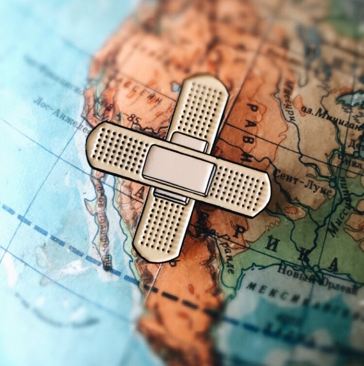 Plaster Enamel Pin Medicine Pin Plaster Lapel Pin - Etsy