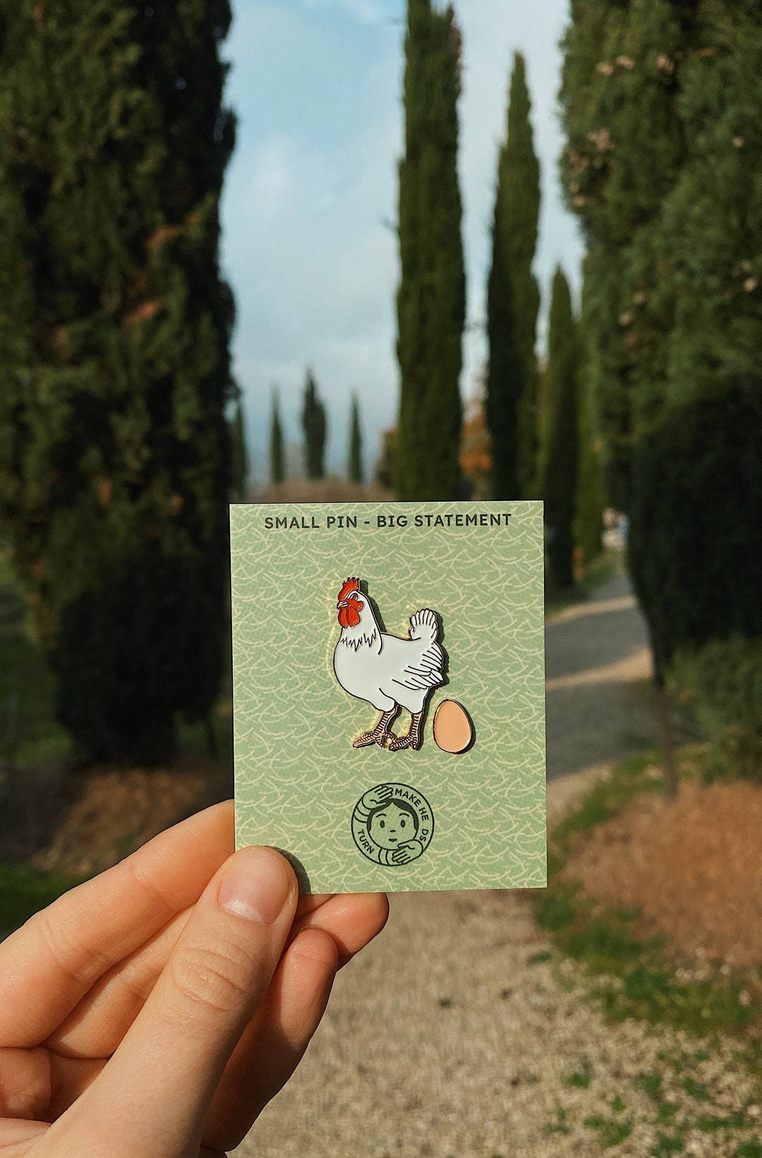 Chicken and Egg Pins Nature Lover Pin Set Farmer Lapel Pins Cute Pin ...