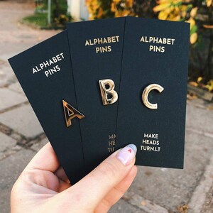 Golden Letter C Enamel Pin - Alpbabet Lapel Pin - Gold Letter Pin ...