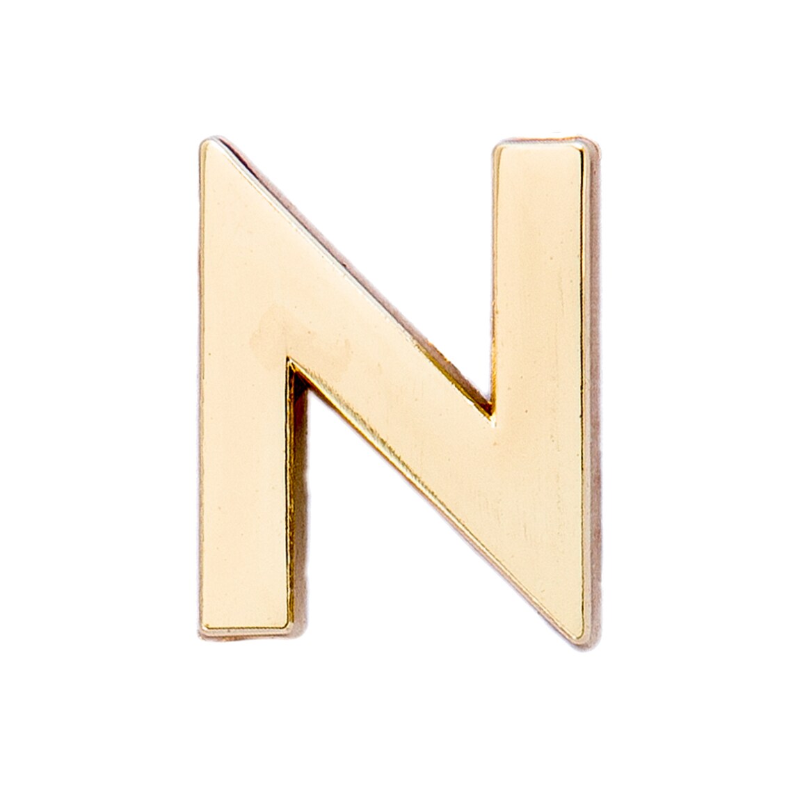 Golden Letter N Enamel Pin Alphabet Lapel Pin Gold Letter - Etsy