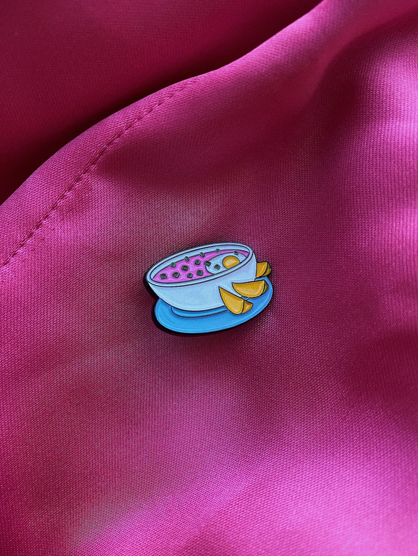 Pink Cold Soup Pin - Lithuania Enamel Pin - Iconic Lithuanian Food ...