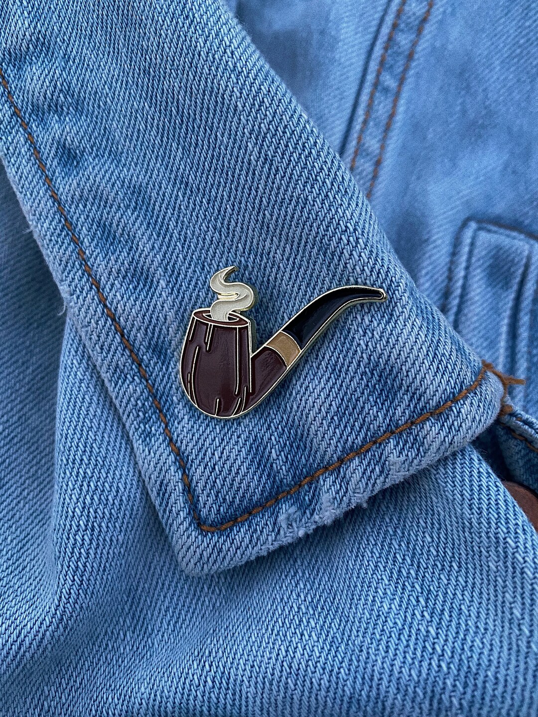 Tobacco Pipe Pin - Enamel Pin - Smokers Pin - Only Good Vibes Pin - Fun ...