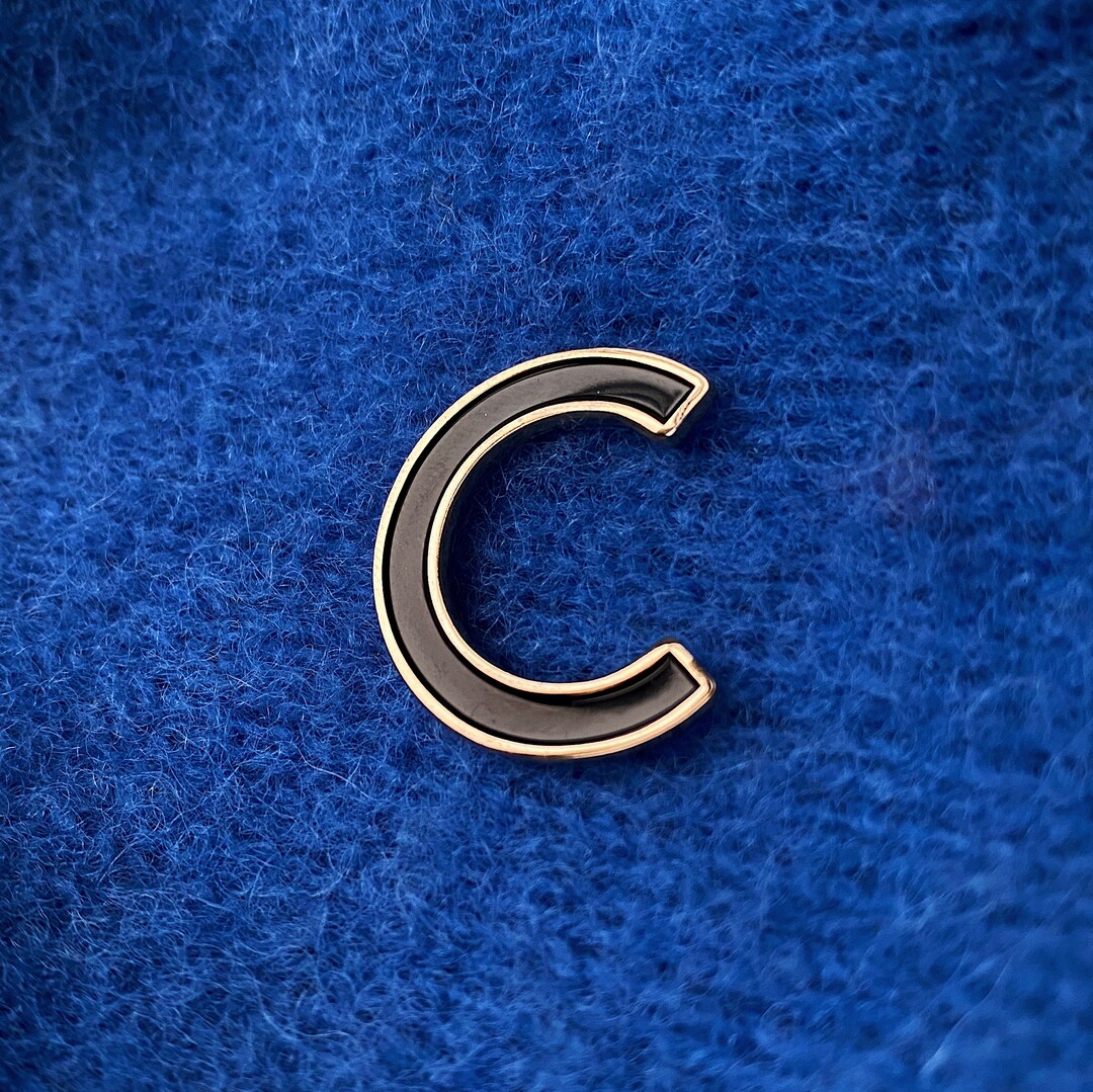 Letter C Enamel Pin - Letter C Lapel Pin - Initial Letter Patch ...