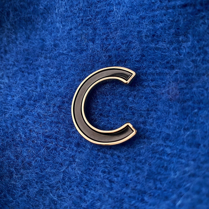 Letter C Enamel Pin Letter C Lapel Pin Initial Letter - Etsy