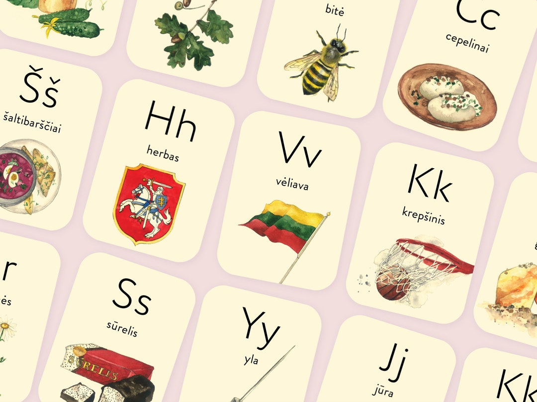 Printable Cards - Lithuanian Language Learning - Digital Download ...