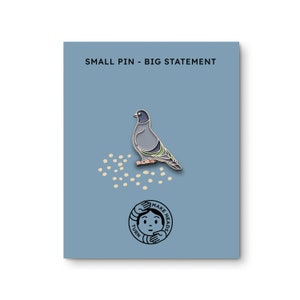 Pigeon Pin Bird Lapel Pin Enamel Pin Bird Lovers Pin Funny Enamel Pin ...