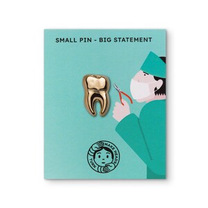 Enamel Pin - Golden Tooth Pin - Dental Lapel Pin - Dentist Gift ...