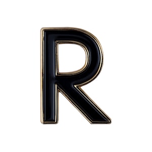 Letter R Enamel Pin - Letter R Lapel Pin - Initial Letter Patch ...
