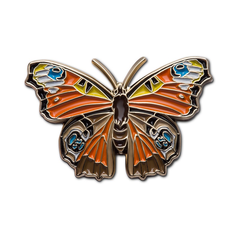 Butterfly Enamel Pin Orange Butterfly Bug Lapel Pin - Etsy