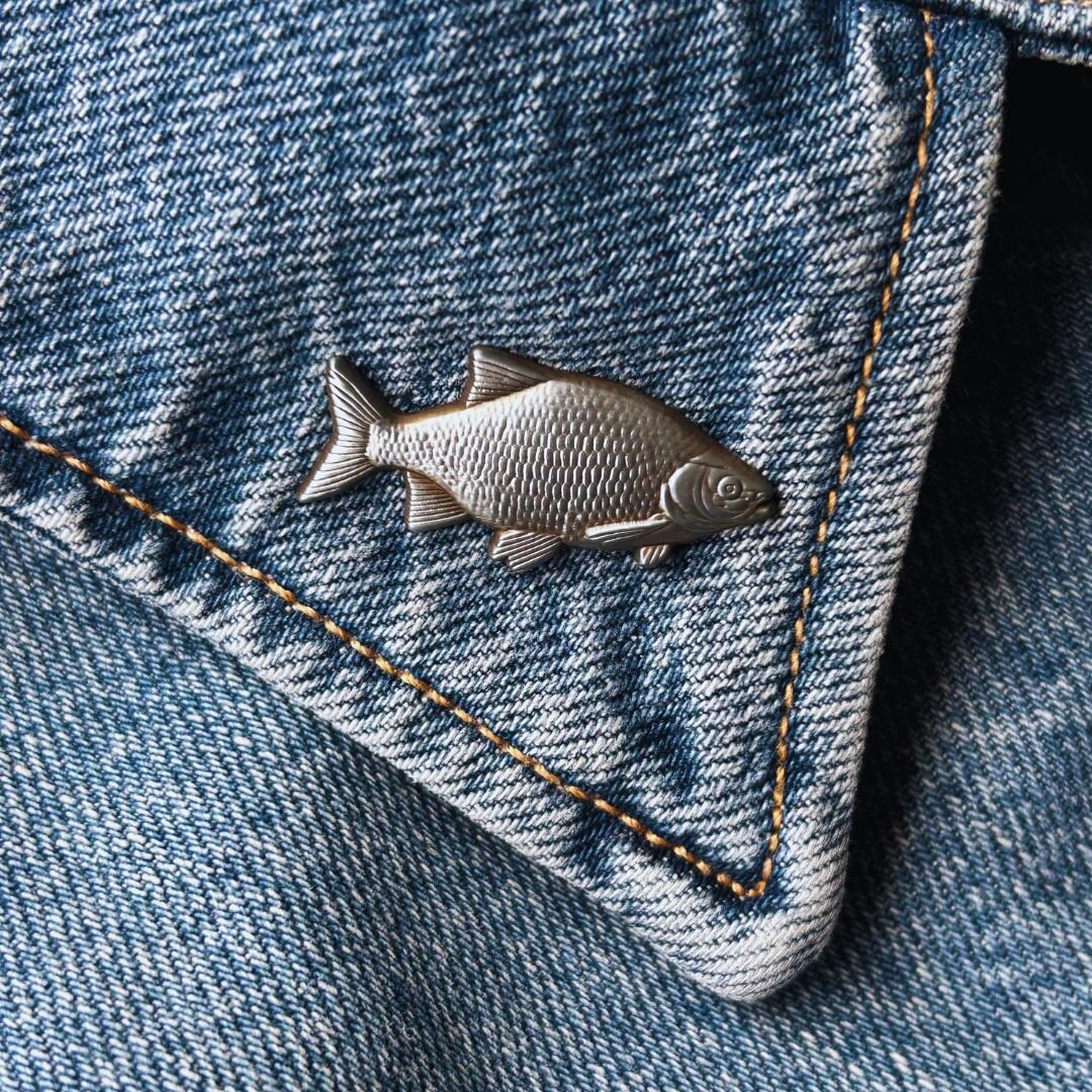 Roach Fish 3D Silver Pin - Common Roach Badge - Silver Fish Brooch ...
