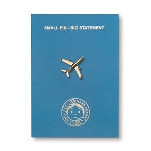 Golden Plane Enamel Pin Airplane Lapel Pin Travel Pin - Etsy