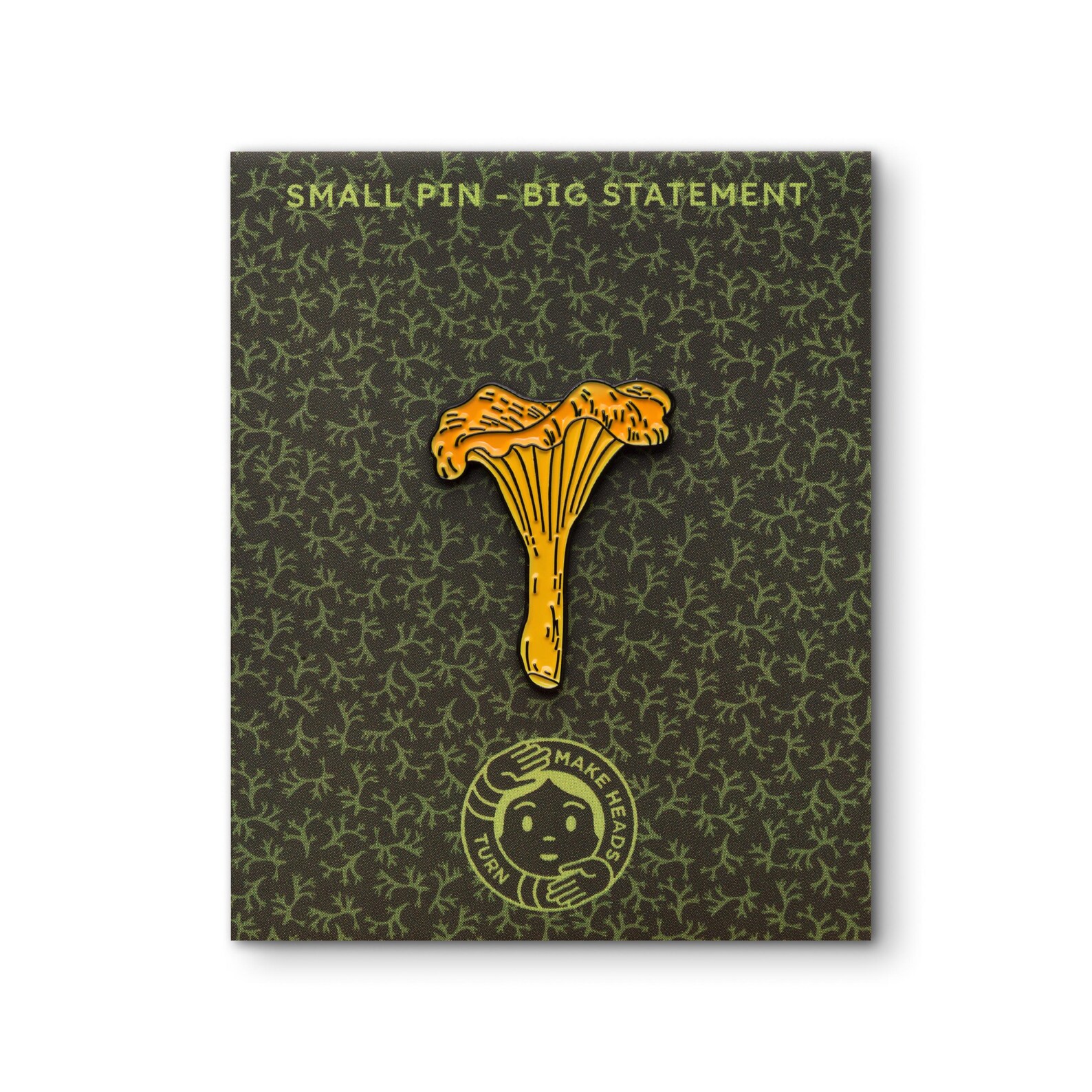 Chanterelle Enamel Pin - Mushroom Lapel Pin - Nature Pin Badge ...