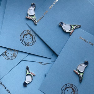 Pigeon Pin Bird Lapel Pin Enamel Pin Bird Lovers Pin Funny Enamel Pin ...
