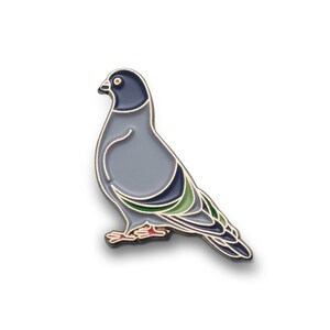 Pigeon Pin - Bird Lapel Pin - Enamel Pin - Bird Lovers Pin - Funny ...