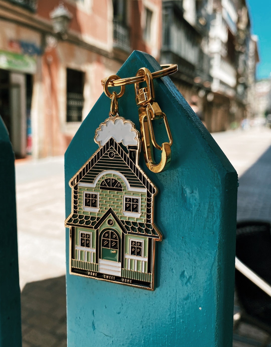 Enamel Keychain Home Sweet Home Key Ring Fun Keychain Bag Charm ...