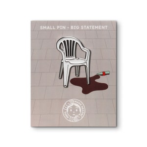 White Plastic Chair Enamel Pin - Monobloc Chair Lapel Pin - the Iconic ...