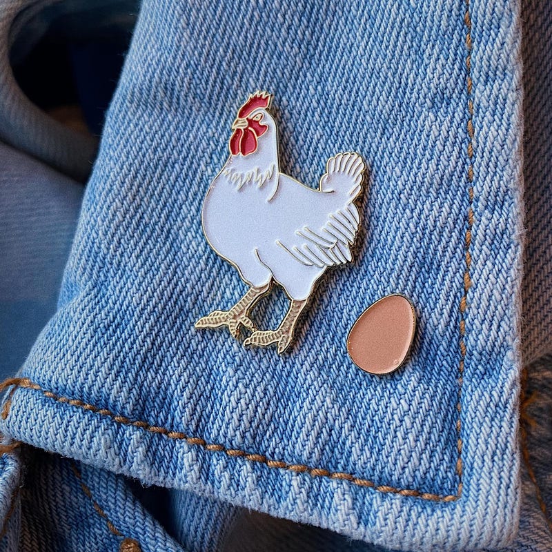 Chicken Pin - Etsy