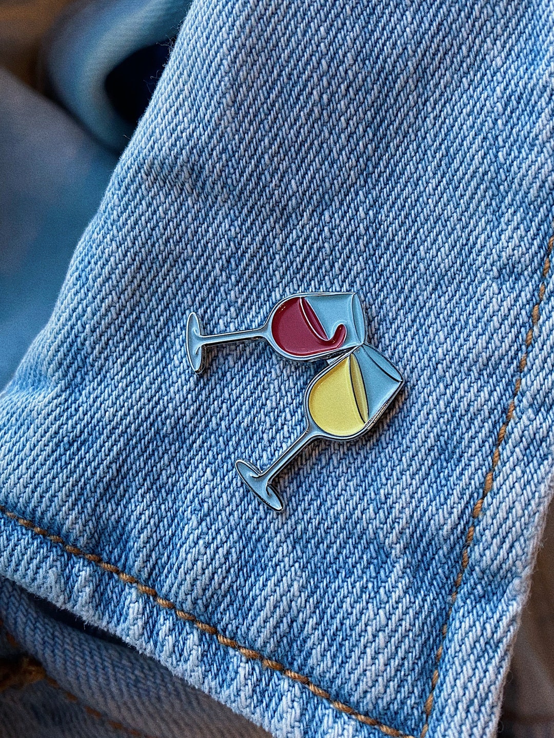 Wine Enamel Pin Red and White Wine Pin Wine Buddy Gift Cute Party Pin ...