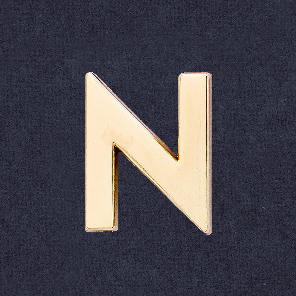 Golden Letter N Enamel Pin Alphabet Lapel Pin Gold Letter - Etsy