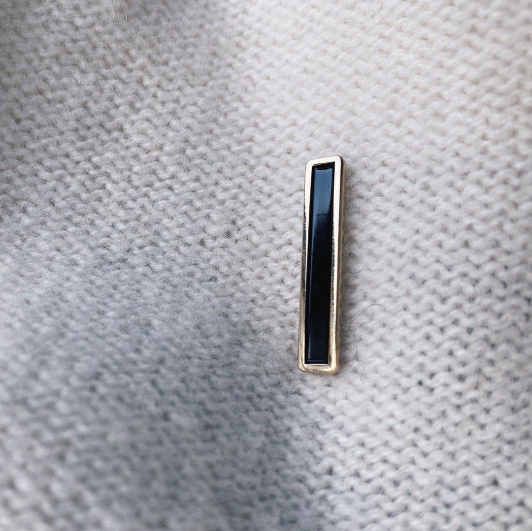 Letter I Enamel Pin Black Letter I Lapel Pin Initial - Etsy
